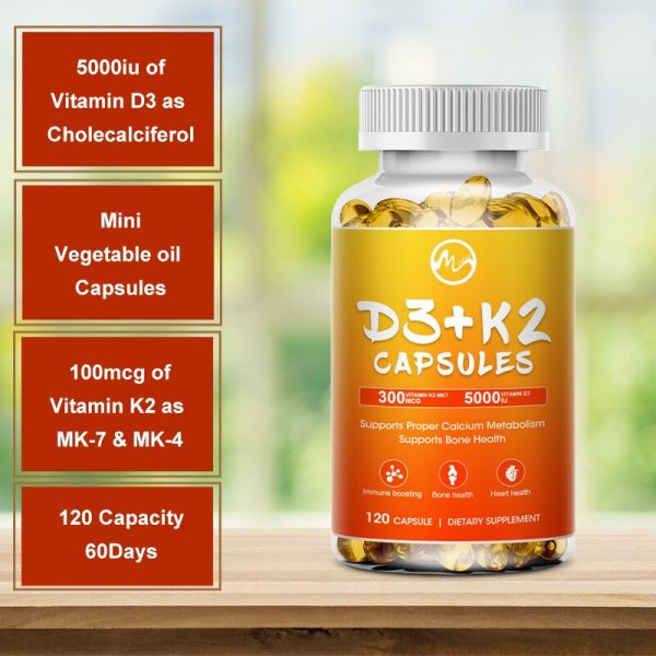 Minch Vitamin D3 with K2 Complex Supplement Bone Support – Vitalize Me